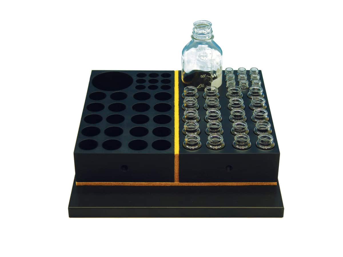 Two-temperature zone block for reagent and reaction vials | J-KEM
